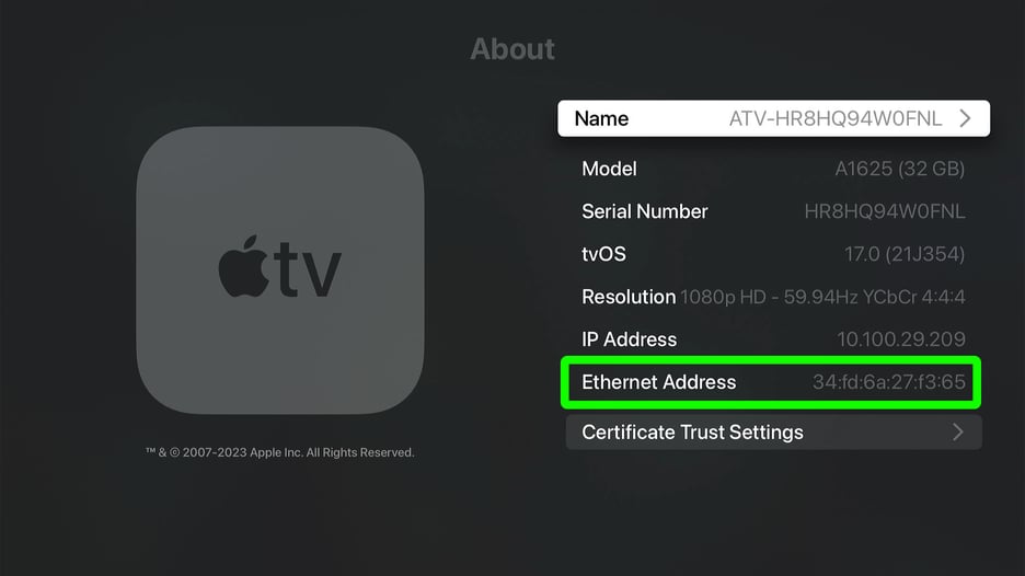 How do I find the MAC address for my device?